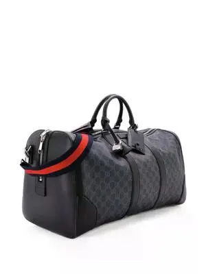 Gucci Convertible Duffle Bag Gg Coated Canvas Large Satchel