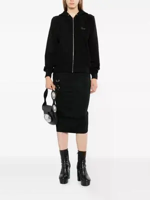 Kenzo Logo-embroidered Zip-up Hoodie