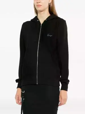Kenzo Logo-embroidered Zip-up Hoodie