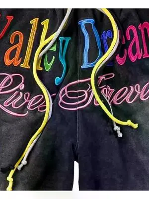 VALE FOREVER Dreams Embroidered Track Shorts