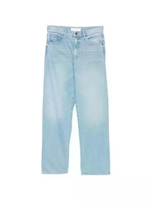 MOTHER Faded Wide-leg Jeans - Blue