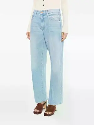 MOTHER Faded Wide-leg Jeans - Blue