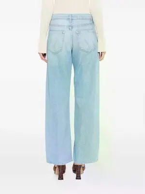 MOTHER Faded Wide-leg Jeans - Blue