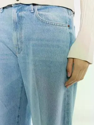 MOTHER Faded Wide-leg Jeans - Blue