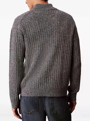 Calvin Klein Ribbed-knit Zip-up Cardigan