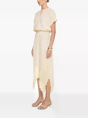 NISSA Pleated Midi Skirt