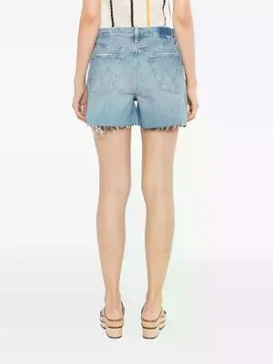 MOTHER Frayed-edge Denim Shorts