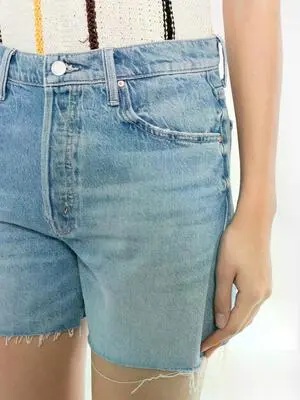 MOTHER Frayed-edge Denim Shorts