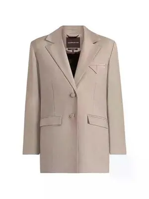Manière De Voir Harriet Oversized Open Back Tailored Blazer Taupe