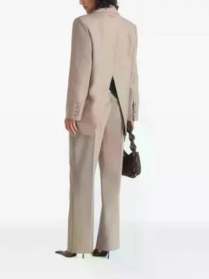 Manière De Voir Harriet Oversized Open Back Tailored Blazer Taupe