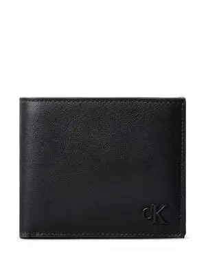 Calvin Klein Logo-embossed Bi-fold Wallet - Black