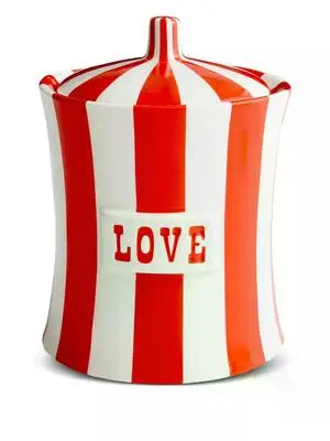 Jonathan Adler Vice Love Striped Canister - Red