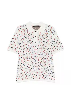 Jacquemus Polka-dot Polo Shirt - White