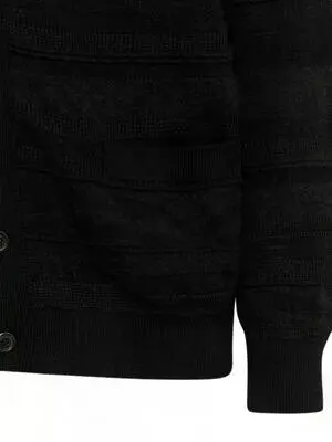 LANEUS Jacquard-knit Button-up Cardigan