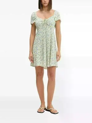 Rip Curl Mini Floral-print Tie-front Dress