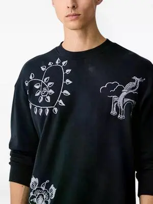 Scotch & Soda X Royal Delft Embroidered Crew-neck Sweater