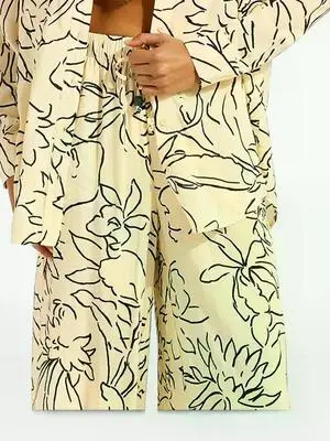 Seafolly Floral-print Drawstring Trousers - Neutrals