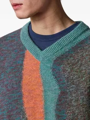 Paul Smith Abstract-pattern V-neck Knitted Vest
