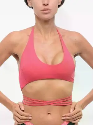 EXILIA Giunco Wrap Bikini Top - Pink