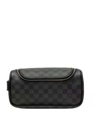 LOUIS VUITTON 2009 Damier Graphite Toiletry Pouch Clutch Bag - Black