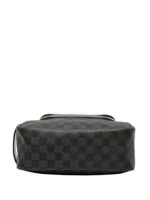 LOUIS VUITTON 2009 Damier Graphite Toiletry Pouch Clutch Bag