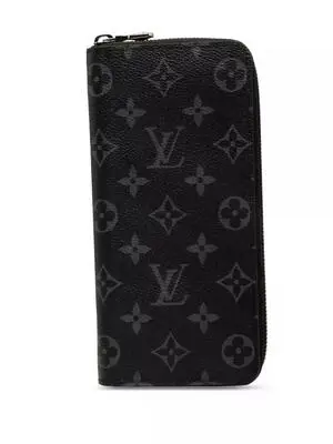LOUIS VUITTON 2021-2026 Monogram Eclipse Vertical Zippy Wallet Long Wallets