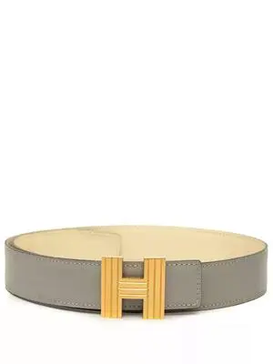 Hermès 2000 Box Calf Cadena H Reversible Belt - Grey