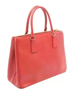 Prada 2000-2013 Medium Saffiano Lux Galleria Double Zip Satchel