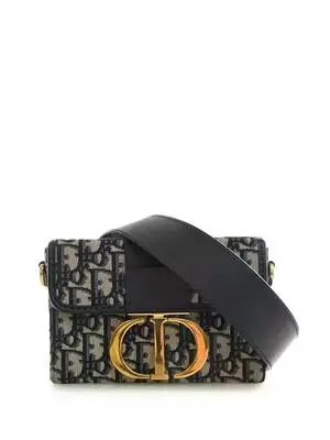 Dior 2019 Oblique Canvas 30 Montaigne Box Bag Crossbody Bag - Blue
