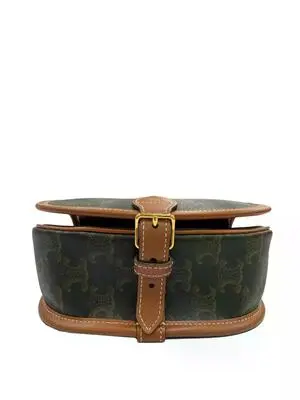 Celine 2019-2026 Medium Triomphe Coated Canvas Folco Crossbody Bag