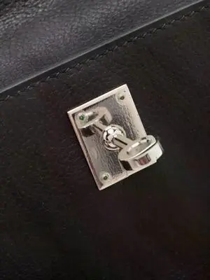 Hermès 2004 Evergrain Kelly Pochette Handbag - Black