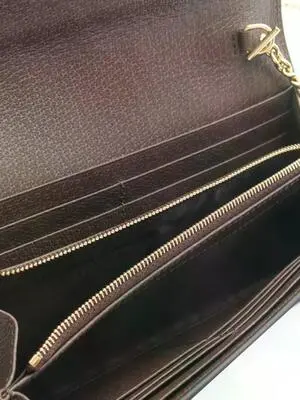 Gucci 2000-2015 Gg Supreme Web Ophidia Continental Wallet On Chain Crossbody Bag - Neutrals