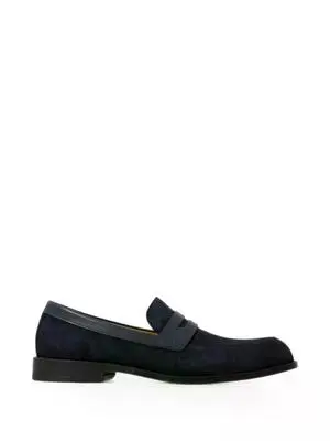 BOSS Suede Loafers With Leather Trims
