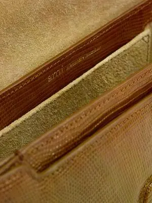 AMI Paris Lizard-embossed Cowhide-leather Paris Paris Shoulder Bag