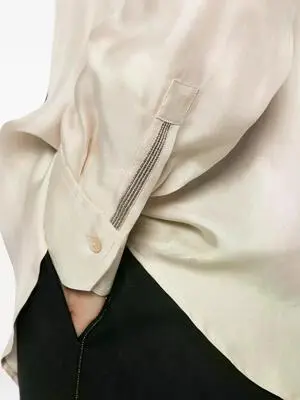 Antonelli Firenze Beaded-trim Pocket Shirt