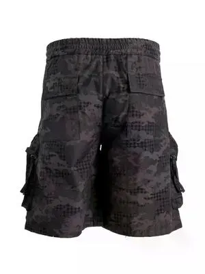 Amiri Camouflage-print Cargo Shorts - Black