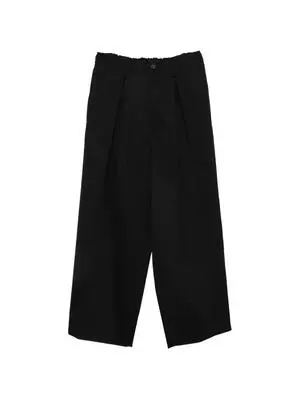 SSSTEIN Pleated Elasticated-waist Trousers - Black