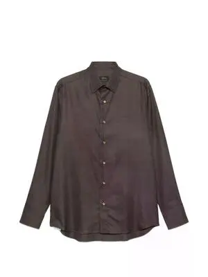 Brioni Check-pattern Shirt - Brown