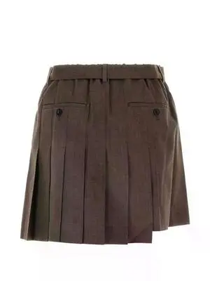 Sacai Pleated Asymmetric Tailored Shorts