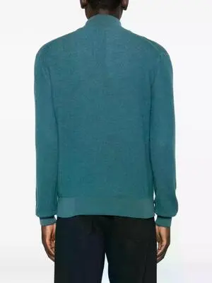 Brioni Half-zip Long-sleeve Sweater - Blue