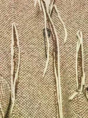 RUNDHOLZ Check Safety-pin Coat - Brown
