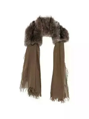 Giorgio Armani Frayed-edge Scarf - Brown