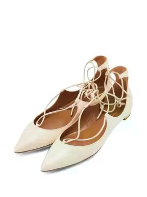 AQUAZZURA Christy Ankle-wrap Ballet Flats