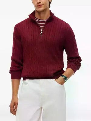 Tommy Hilfiger Cable-knit Quarter-zip Sweater