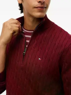 Tommy Hilfiger Cable-knit Quarter-zip Sweater