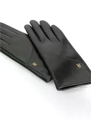Tommy Hilfiger Logo-plaque Leather Gloves