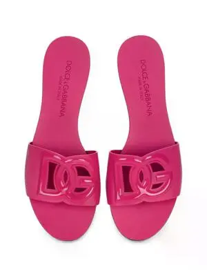 Dolce & Gabbana Rubber Beachwear Sliders - Pink