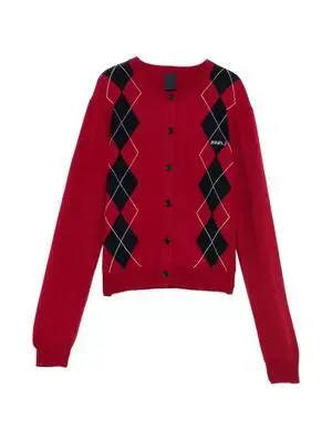 JUUN.J Argyle-pattern Wool Cardigan