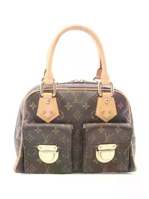 LOUIS VUITTON Monogram Manhattan Pm Handbag - Brown
