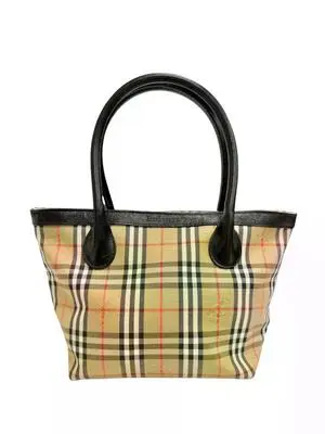 Burberry 20th Century Haymarket Check Canvas Tote Bag - Neutrals